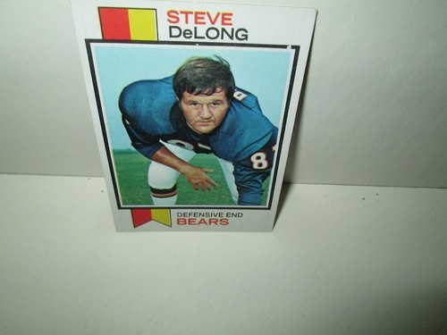 STEVE DELONG 1973 FOOTBALL CARD Topps #63 CHICAGO BEARS Tennessee DE ...
