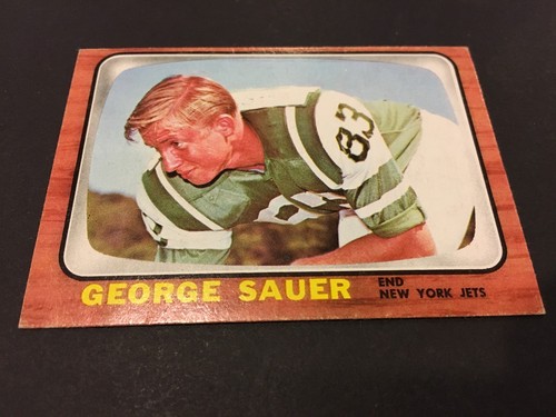1966 TOPPS #101 GEORGE SAUER NEW YORK JETS ROOKIE FOOTBALL CARD NM | eBay