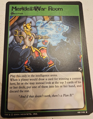 Neopets TCG Meridell War Room 48/140 Battle for Meridell Location Non ...
