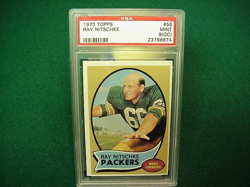 Topps Ray Nitschke Football Card Packers 1970 #55 psa9 (oc) 23766674 | eBay