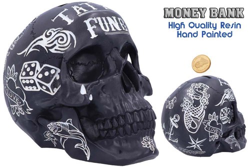 81823 Black Tattoo Skull Money Box | eBay
