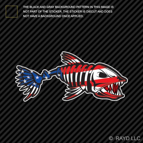 USA Bonefish Sticker bone fish bonefishing patriotic american flag ...