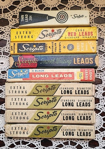 Scripto Mechanical Pencil Leads 9 Tubes Vintage | eBay