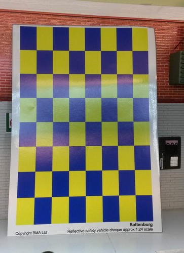 1:24 Police Code 3 Model Battenburg Modern Reflective G Scale Kit Decal ...