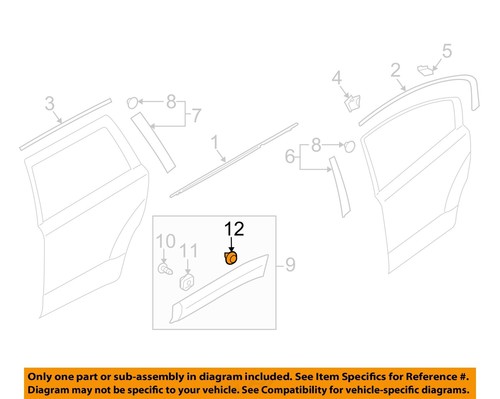 Subaru+909130109+Genuine+OEM+Factory+Original+Lower+Molding+Clip for ...