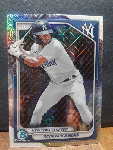 2024 Bowman Chrome Mega Mojo Refractor Roderick Arias BCP-100 Yankees ...