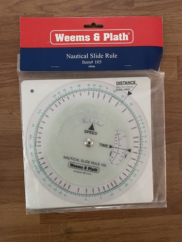 Weems & Plath Nautical Slide Rule 105 Marine Maritime Navigation Speed ...