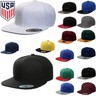 Flexfit One Ten Flat Bill Snapback Cap Structured Mens Hat Adjustable ...
