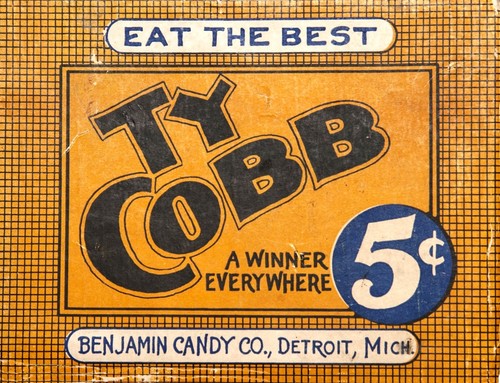 TIN SIGN "Ty Cobb Candy" Snacks Art Deco Garage Wall Decor | eBay