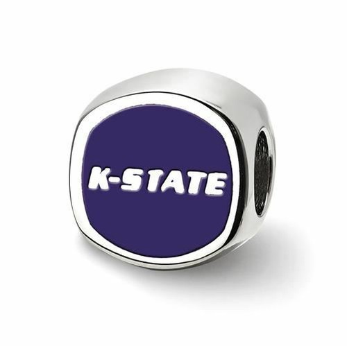 Sterling Silver Kansas State Enameled Double Logo Bead | eBay