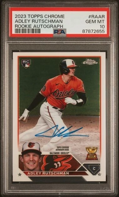 Adley Rutschman 2023 Topps Chrome #RA-AR Rookie Autographs Price Guide ...