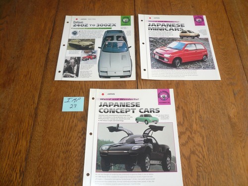 Three From Japan Hot Cars UNIQUE IMP BROCHURES - IMP 23 - Datsun Mazda ...