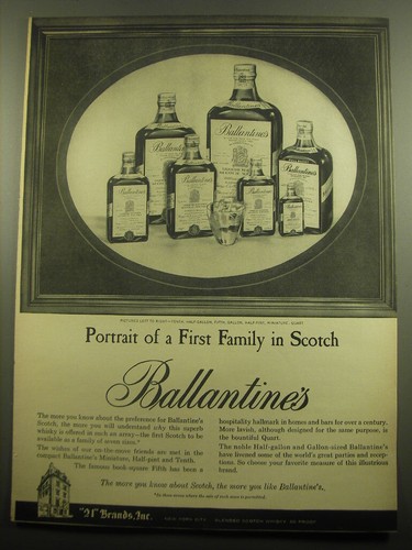 1959 Ballantine's Scotch Ad - Portrait of a First Family in Scotch | eBay