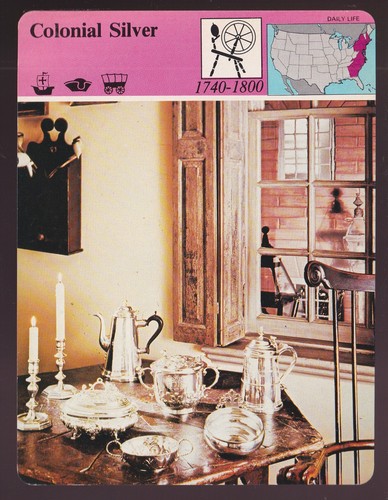 COLONIAL SILVER Silversmiths History Photo 1979 STORY OF AMERICA CARD ...