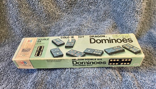 Dragon Double Six Dominoes Game, Colored Dot, Milton Bradley, 1970 | eBay