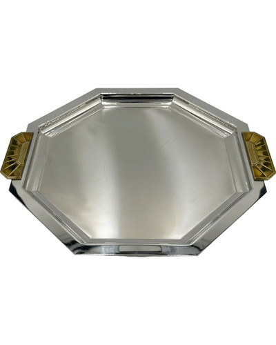 Vintage Jean Couzon Orfevre Art Deco Style Serving Tray 1985 Made in ...