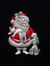 "JJ" Jonette Jewelry Silver Pewter 'Sleeping Santa CAT & MOUSE' Pin | eBay