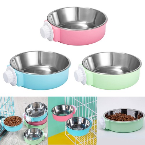 Crate Dog Bowl Pet Feeding Bowl Hanging Puppy Food Feeder Kennel Bowl ...