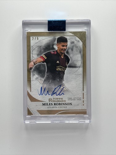 2022 Topps Renaissance MLS Engraved Auto, EA-MR9 - Miles Robinson, Gold ...