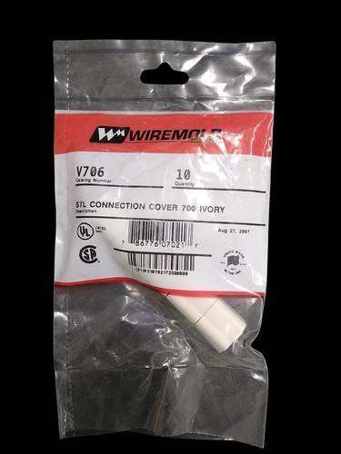 WIREMOLD V706 Cover Steel Ivory V700 Raceway NEW NIB Box of 100 10 bags ...