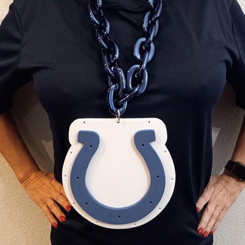 Indianapolis Colts BIG Fan Chain Necklace Big Logo BLACK Chain | eBay