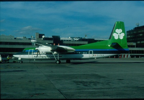 EI-FKA AER LINGUS COMMUTER FOKKER 50 ORIGINAL KODAK SLIDE F996 | eBay