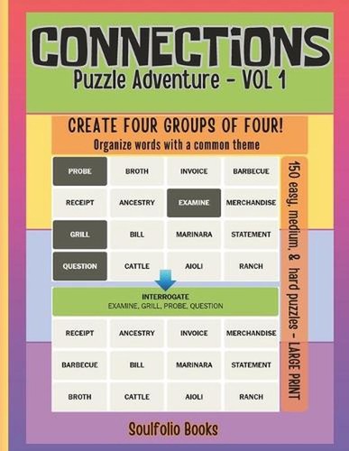 Connections Puzzle Adventure Book - Vol 1: Connections Word Game offers ...