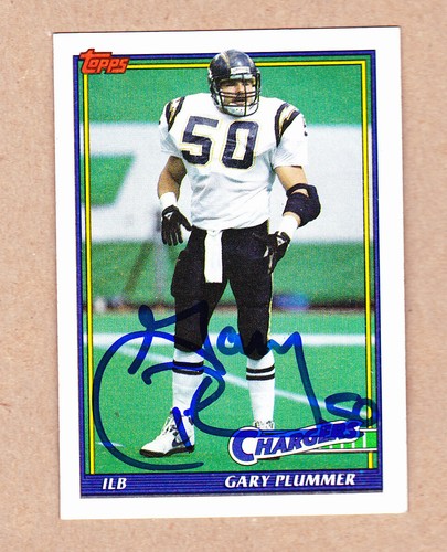 Gary Plummer signed 1991 Topps card #421-San Diego Chargers | eBay