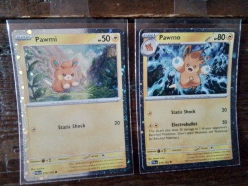 2 Pokemon Card pawmi pawmo 074 075/193 Holo Rare promo secret ex gx ...