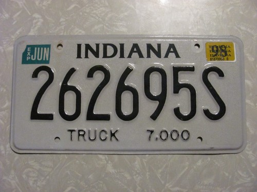 1997 INDIANA truck LICENSE PLATE FREE SHIPPING SEE MY OTHER PLATES | eBay