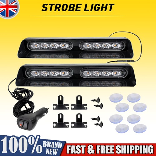 1PCS 16 Led Emergency Warning Flashing Strobe Light Bar Beacon Lamp ...