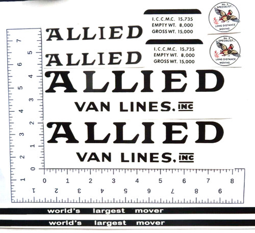 Tonka Allied Moving semi truck with flying duck water slide decal set W ...