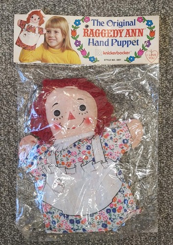 Vintage Raggedy Ann Doll Hand Puppet Knickerbocker 1973 In Original ...