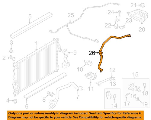Ford OEM Escape Radiator Coolant-recovery Tank Bottle Overflow Hose ...