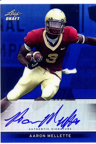 aaron mellette rookie draft auto autograph ravens elon univerisity ...