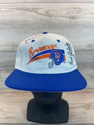 Vintage 90's Denver Broncos NFL SnapBack Hat Annco Signed Gary Glick ...