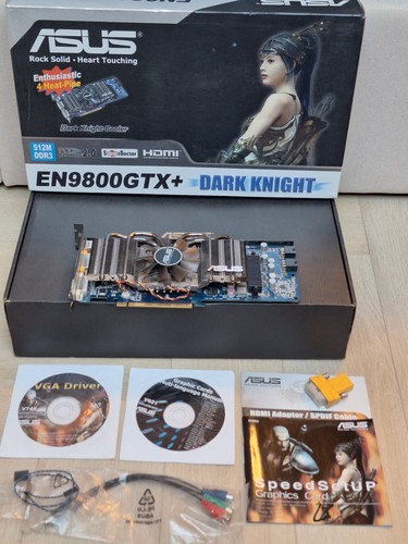 Asus nVidia Geforce 9800GTX+ EN9800GTX+ Dark Knight Graphics Card Boxed ...