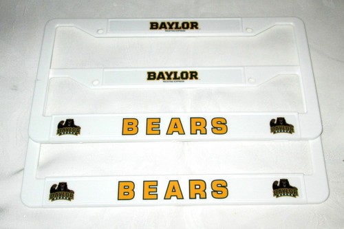 TWO (2) BAYLOR BEARS LICENSE PLATE FRAMES #2w - NEW | eBay