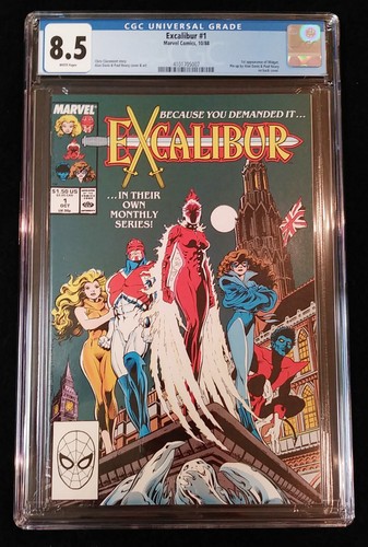 Excalibur #1, Direct Edition, CGC 8.5, October 1988, 1st app. of Widget ...