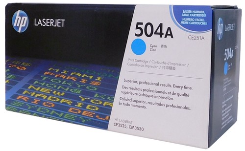 HP CE251A Cyan 504a Toner Cartridge Genuine | eBay