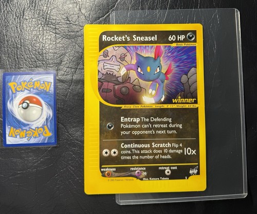 2002 ROCKETS SNEASEL 5 Pokémon BEST OF WINNER PROMO JUMBO VINTAGE CARD ...