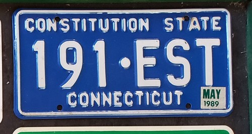 1989 CONNECTICUTCONSTITUTION STATE LICENSE PLATE TAG #191-EST NICE | eBay
