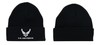 8" USAF Air Force Veteran Black Wings Embroidered Beanie Skull Cap ...