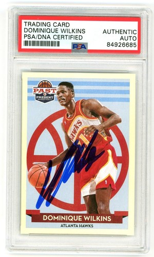Dominique Wilkins 2012-13 Panini Past Present 109 signed Auto PSA DNA ...