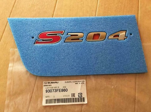 Subaru Genuine Impreza WRX STi S204 GDB Rear S204 Emblem Badge ...