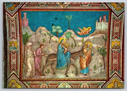 The Flight Into Egypt Religious Art Postcard Assisi Basilica Francesco ...
