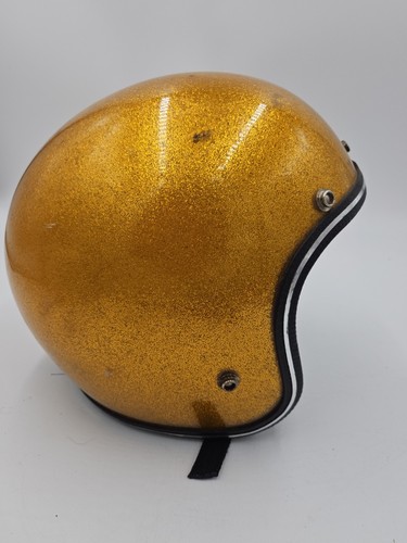Vintage Gold Fleck Sparkle DOT RG 9 Open Face Motorcycle Snowmobile ...