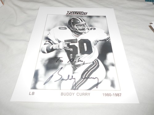 BUDDY CURRY ATLANTA FALCONS AUTOGRAPHED 8 X 10 PHOTO | eBay