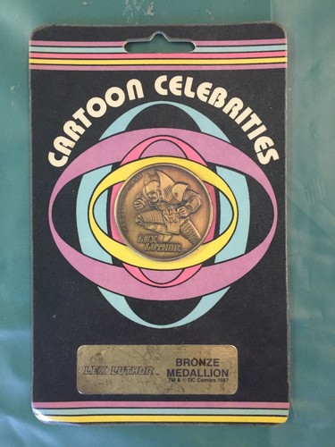 Lex Luthor Bronze Medallion Cartoon Celebrities Rare Vintage 1987 | eBay