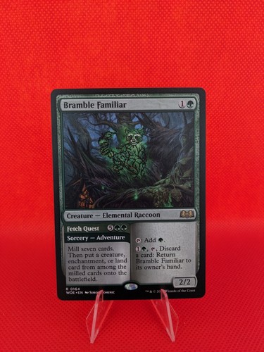 MTG Bramble Familiar // Fetch Quest 164 Wilds of Eldraine Magic | eBay